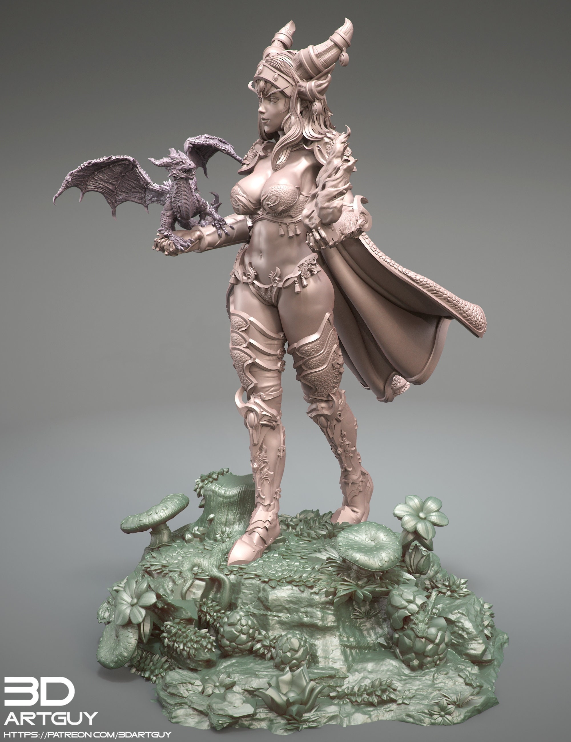 Dragon Queen 3d Printed Model By 3dartguy Etsy Australia