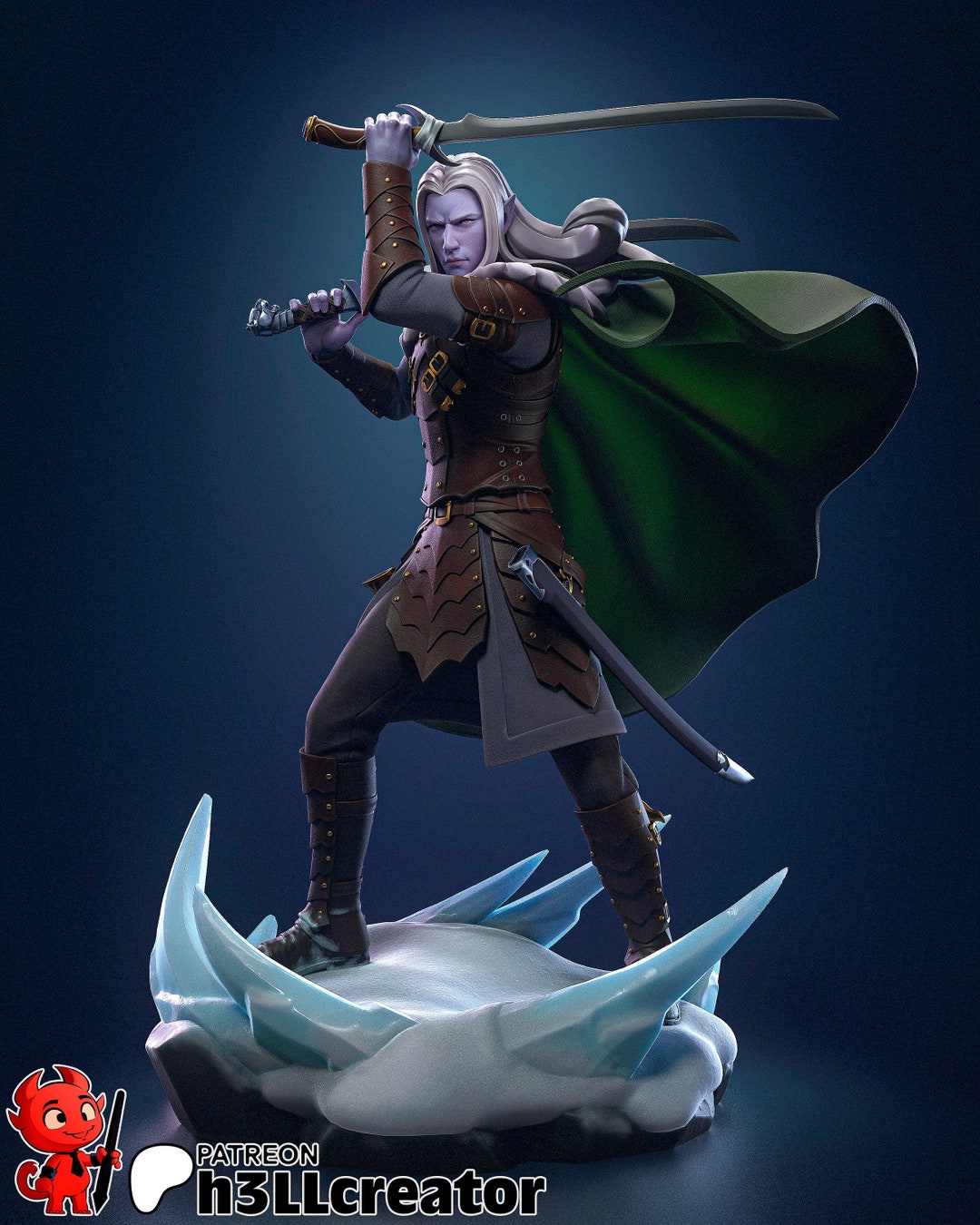 Drow Ranger 3D Printed DIY Resin Statue Kit / Figurine / Miniature [by ...