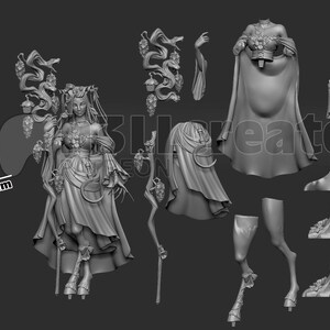 Fearne Calloway, Faun Druid UNPAINTED 3D Printed DIY Resin Statue Kit ...