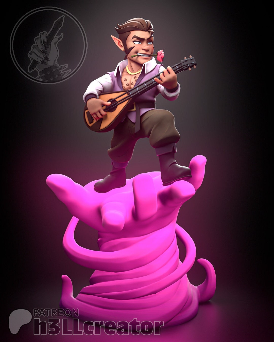 Scanlan, Gnome Bard 3D Printed DIY Resin Statue Kit / Figurine ...