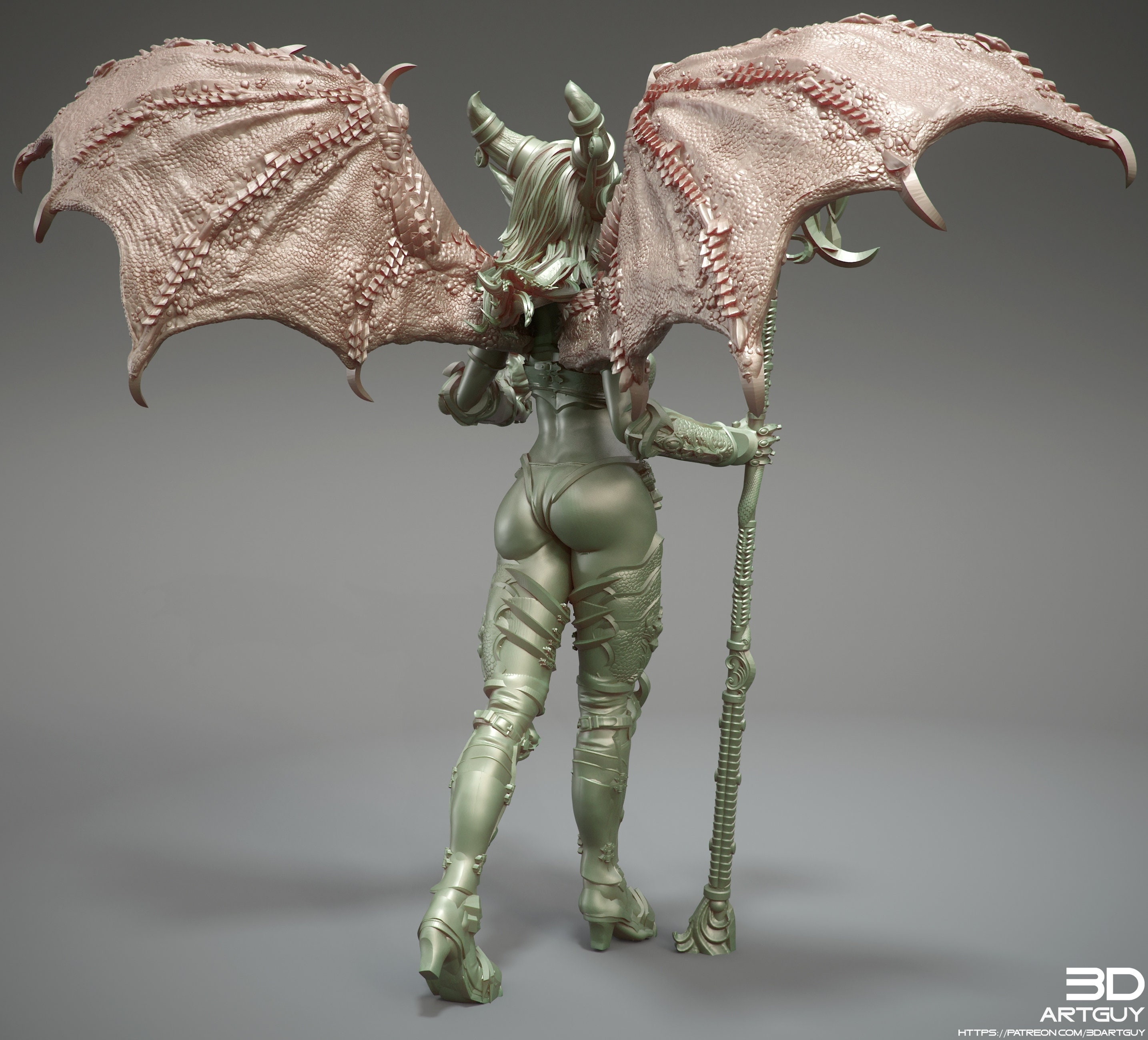 Dragon Queen 3d Printed Model By 3dartguy Etsy Australia