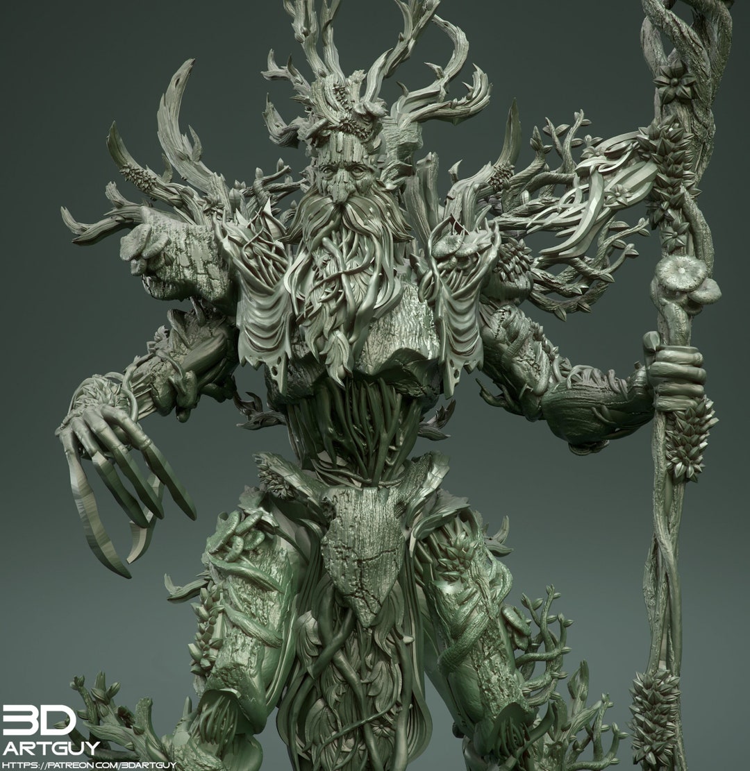 Ancient Tree Warden Forest Guardian Ent 3d Printed Model [by 3dartguy ...