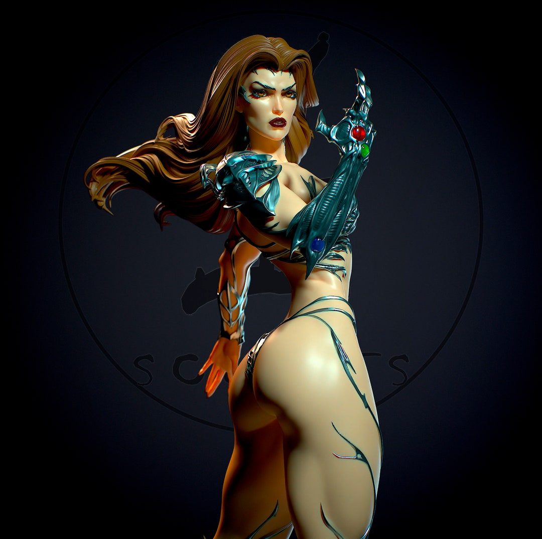 Witchblade Sara 3d Printed DIY Resin Statue Kit / Figurine [by Yan_h] UNPAINTED - Etsy