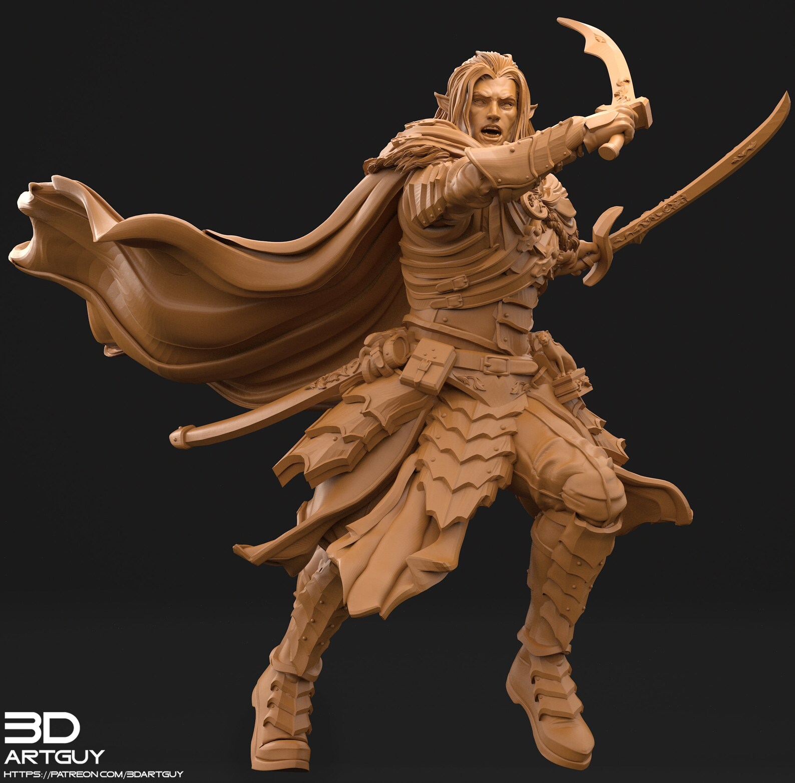 Elf / Drow Ranger 3d Printed Model by 3dartguy - Etsy UK