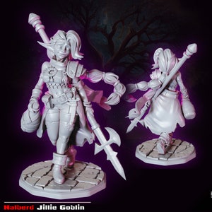 Jilly, Goblin Halberd Wielder 3d Printed Model [by Gaz Minis] UNPAINTED ...