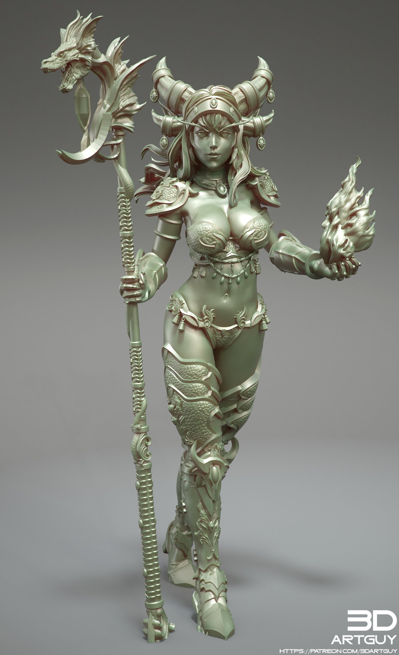 Dragon Queen 3d Printed Model By 3dartguy Etsy Australia