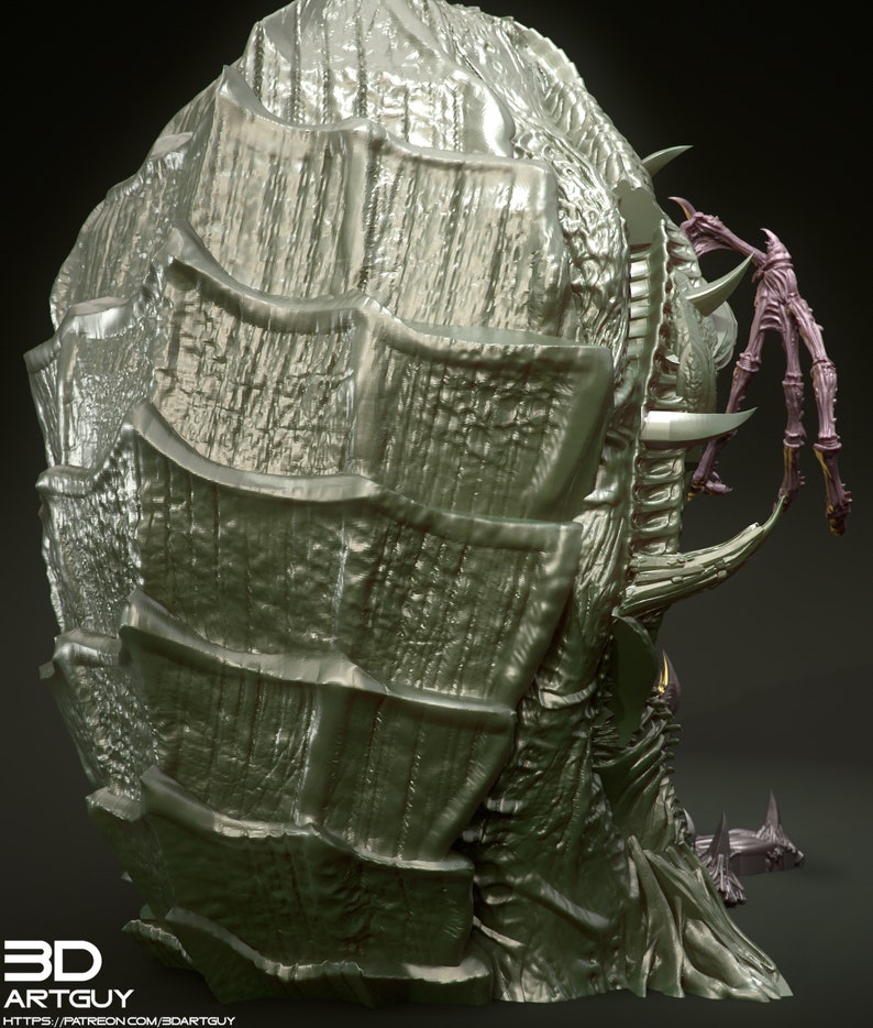 Infested Human Alien Hybrid 3d Printed Model by 3dartguy - Etsy