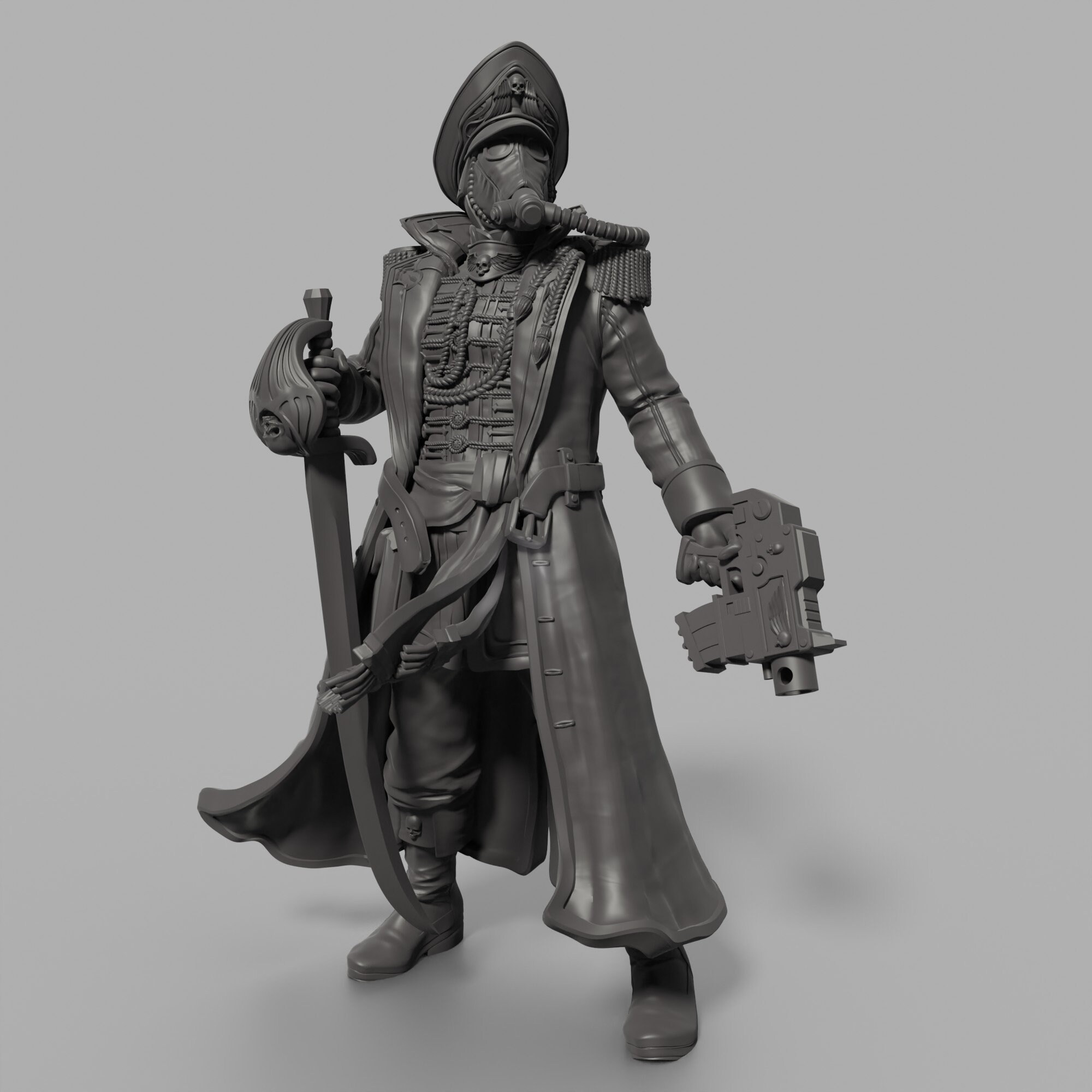 Imperial Commissar Officer Model / Diorama Grimdark 3d Printed - Etsy