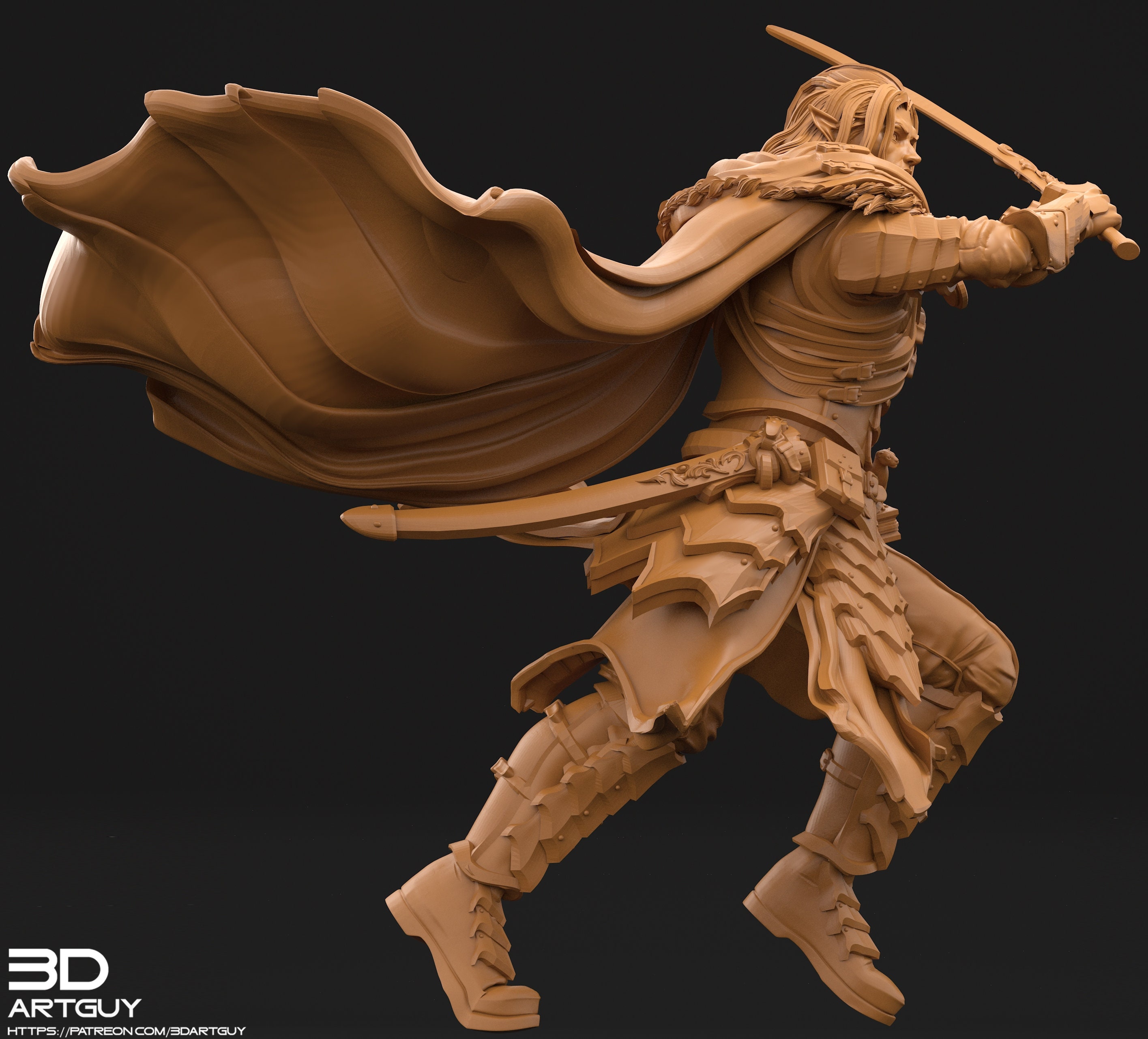 Elf / Drow Ranger 3d Printed Model by 3dartguy - Etsy UK
