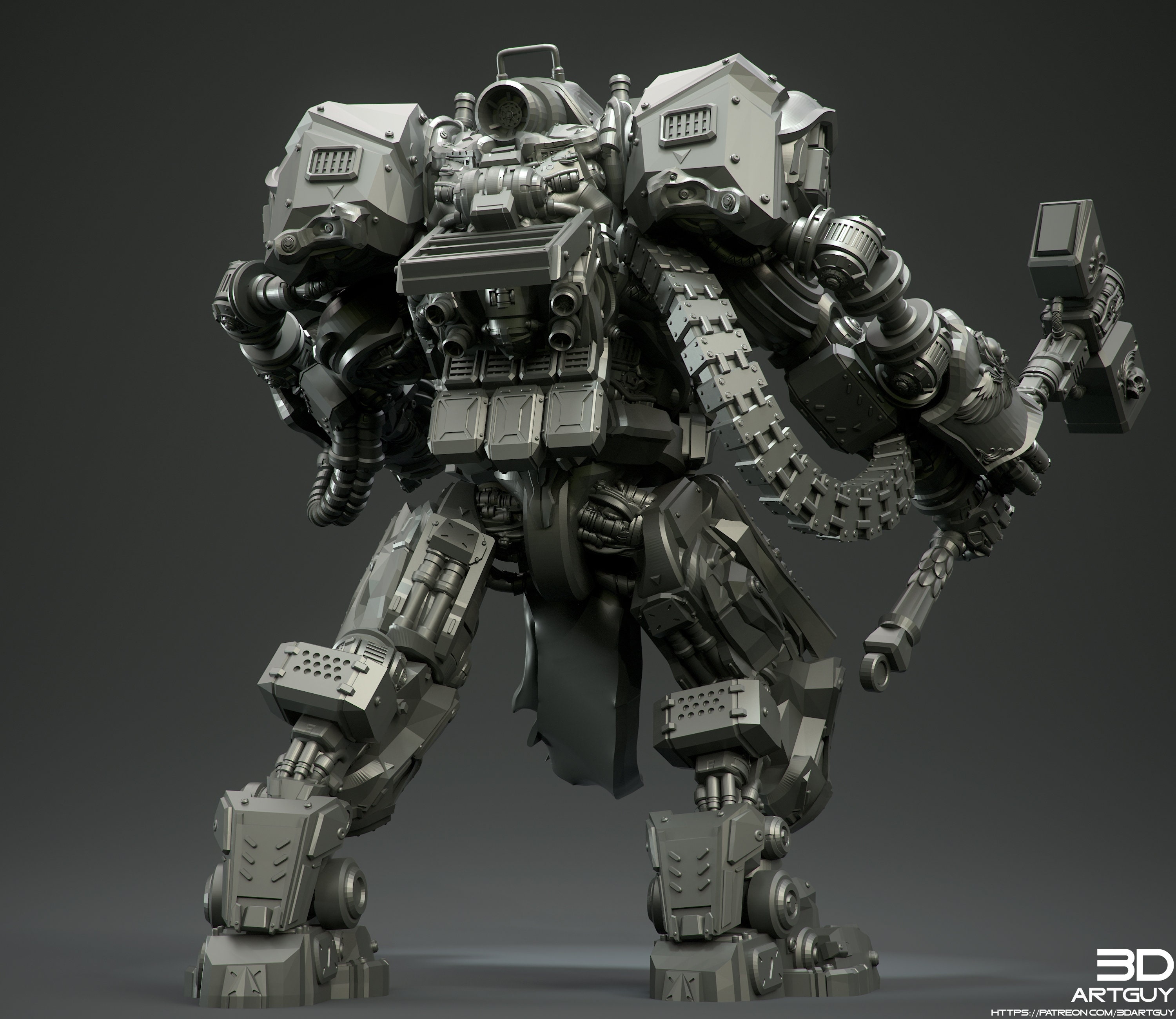 Gothic Robot 3d Printed Model by 3dartguy - Etsy UK