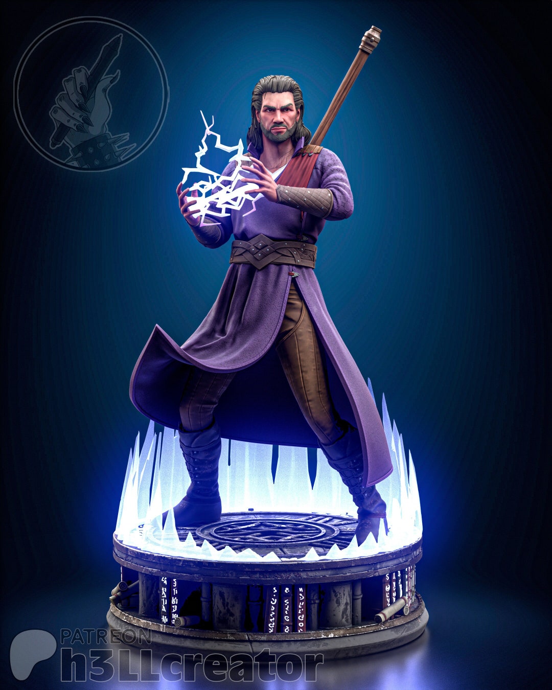 Wizard Prodigy Gale 3D Printed DIY Resin Statue Kit / Figurine ...