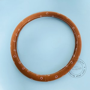 Cute Smile Face Steering Wheel Cover for Women, Personalized Car Handle ...