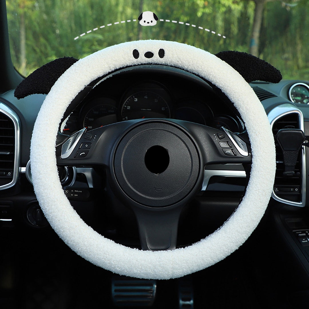 Cartoon Dog Steering Wheel Cover for Women Plush Cute Steer - Etsy