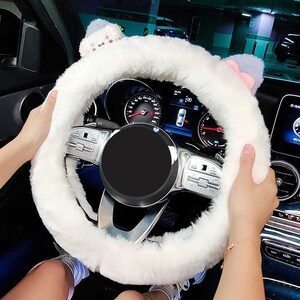 Cute Warm Plush Steering Wheel Cover for Women Steering Wheel - Etsy