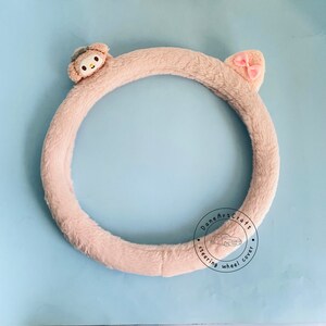 Cute Warm Plush Steering Wheel Cover for Women, Steering Wheel Cover ...