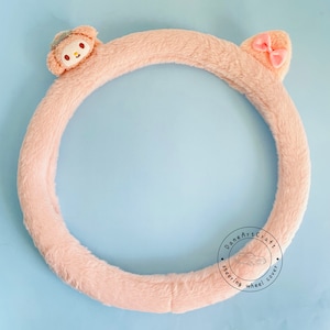 Cute Warm Plush Steering Wheel Cover for Women, Steering Wheel Cover ...