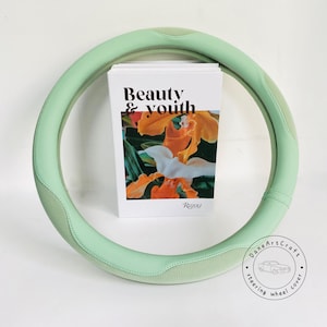Candy Green Ice Silk Leather Steering Wheel Cover, Breathable Steer ...
