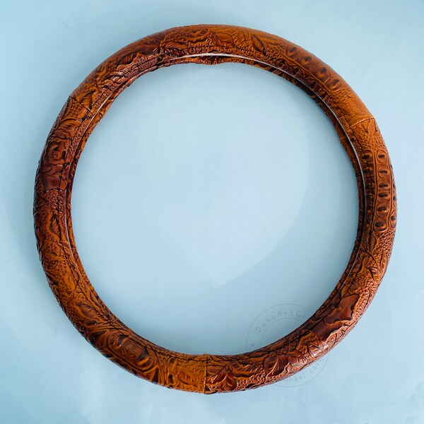 Brown Leather Steering Wheel - Etsy
