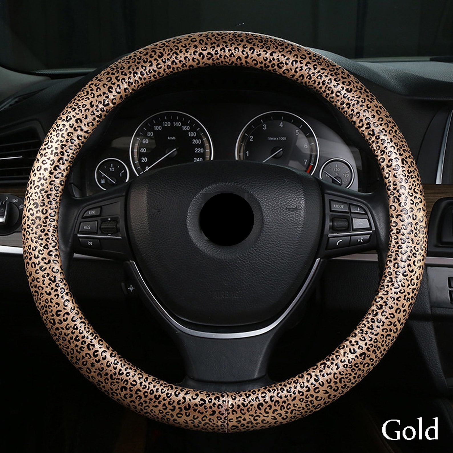 PU Leather Leopard Steering Wheel Cover Steering Wheel Cover - Etsy