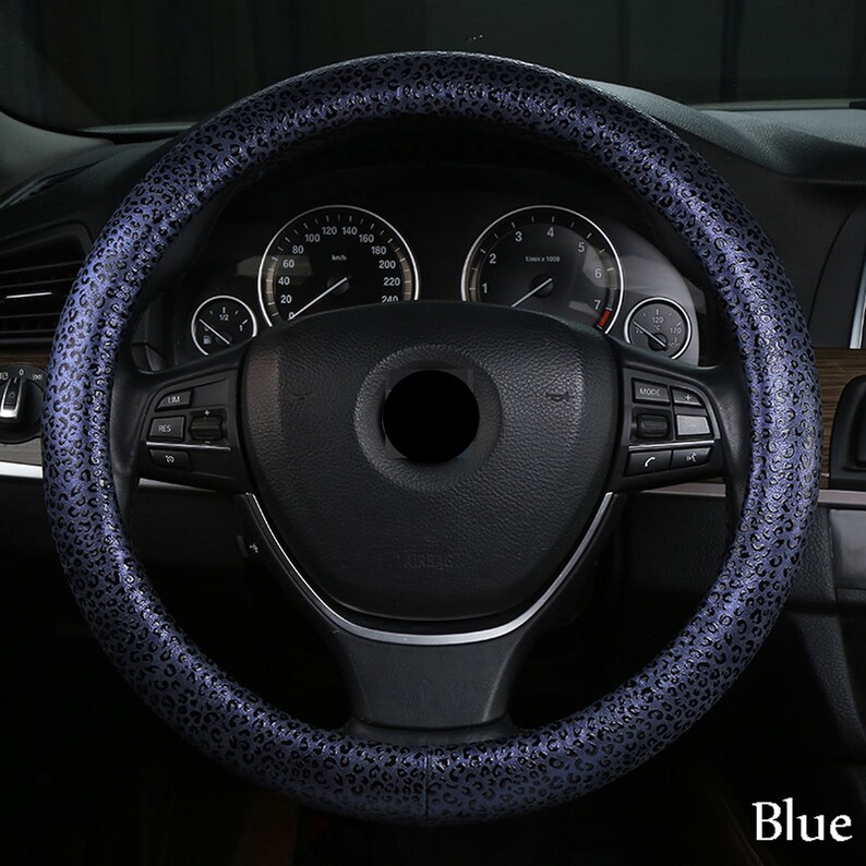 PU Leather Leopard Steering Wheel Cover Steering Wheel Cover - Etsy