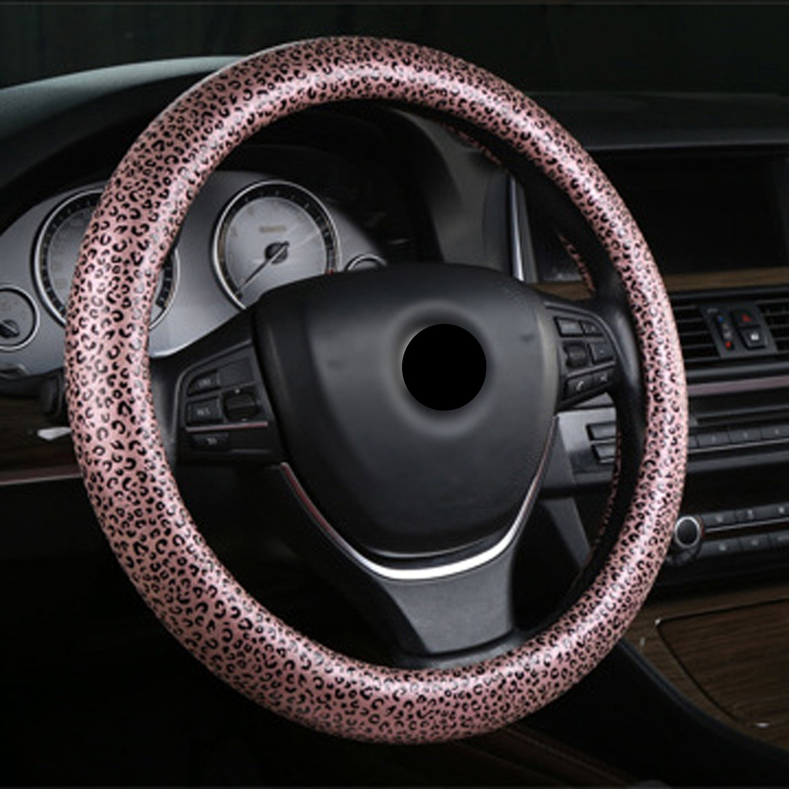 PU Leather Leopard Steering Wheel Cover Steering Wheel Cover - Etsy