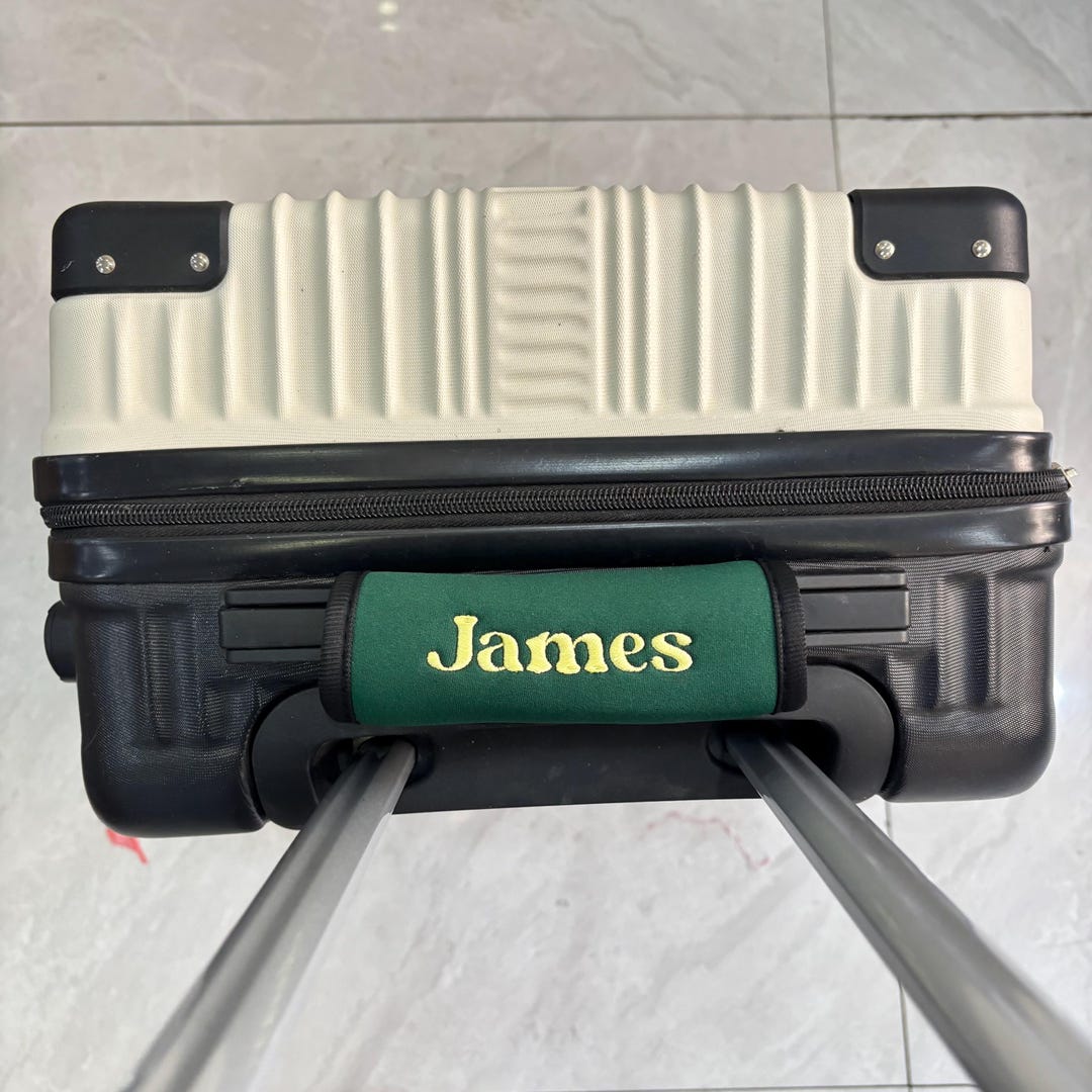Custom Name Luggage Handle, Embroidered Luggage Handle Wrap With Name ...