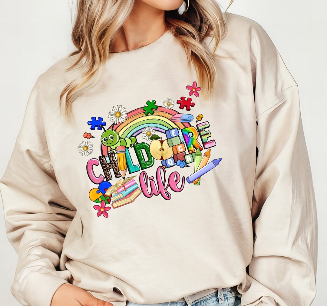 Childcare Life Png Sublimation Design Download, Teacher's Day Png ...