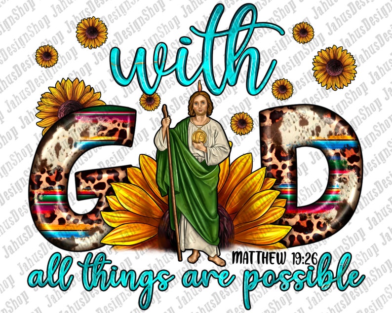 With God All Things Are Possible Matthew 19 26 Png Sublimation - Etsy