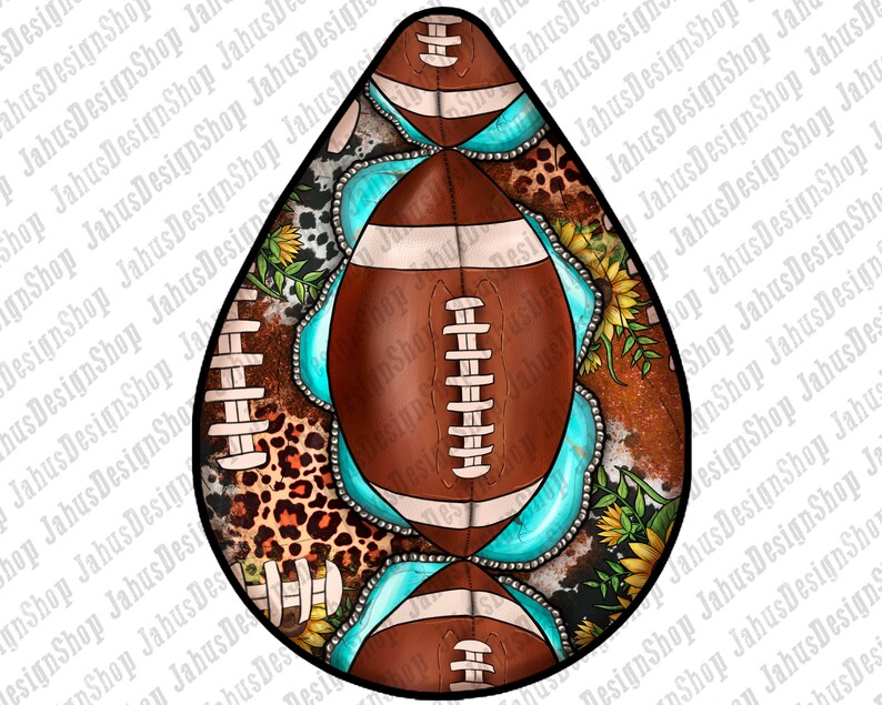 American Football Teardrop Earrings Png Sublimation Design Bundle ...