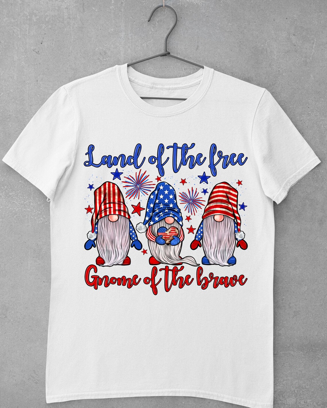 Land of the Free Gnome of the Brave Gnomies Png 4th of July - Etsy