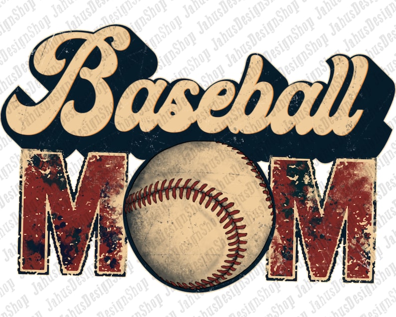 Baseball Mom Png Mom PNG Retro Baseball Design Png Baseball - Etsy