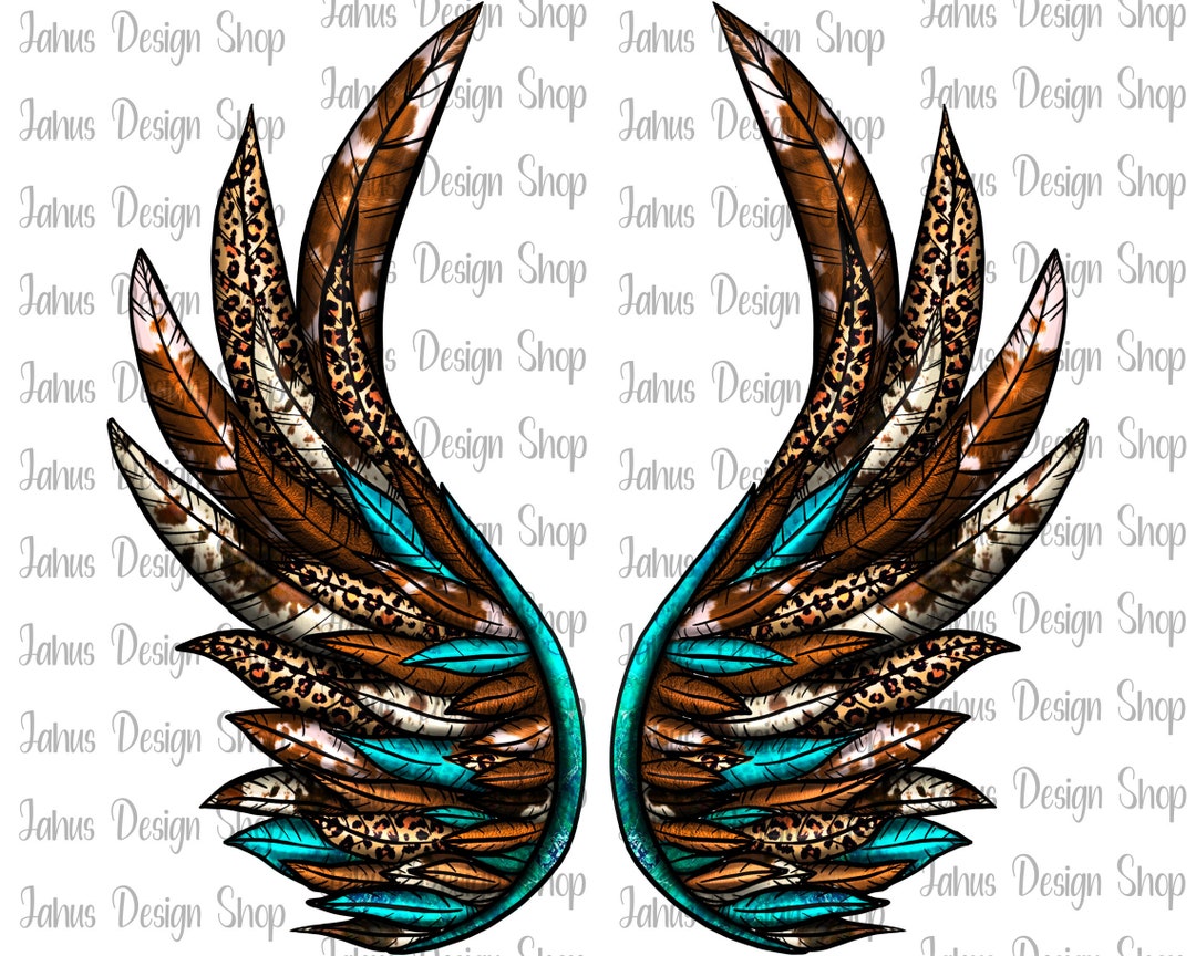 Western Angel Wings PNG, Western Pattern, Leopard PNG, Cowhide Pattern ...