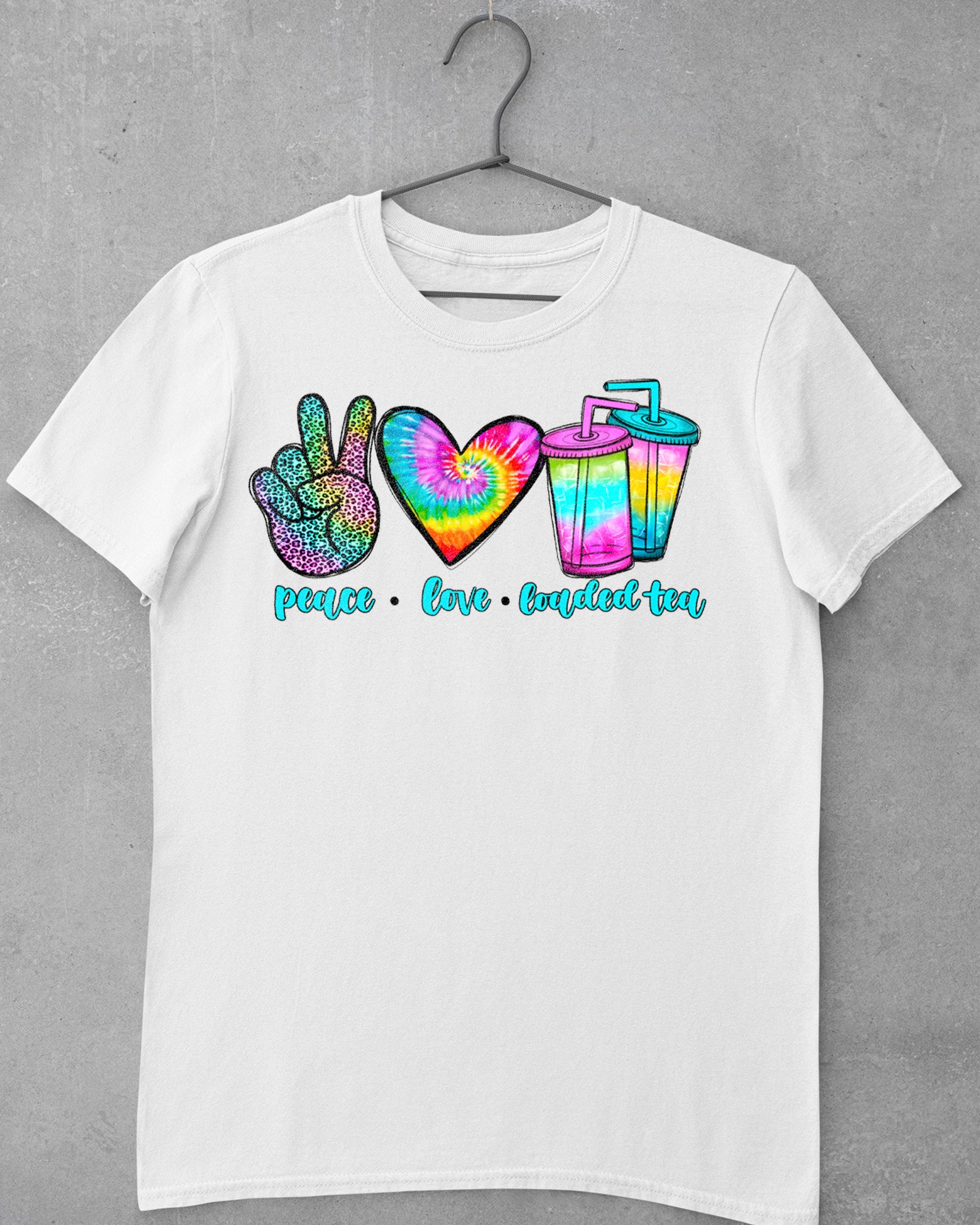 Peace Love Loaded Tea PNG, Love Tea Junkie PNG, Tea Junkie Design ...