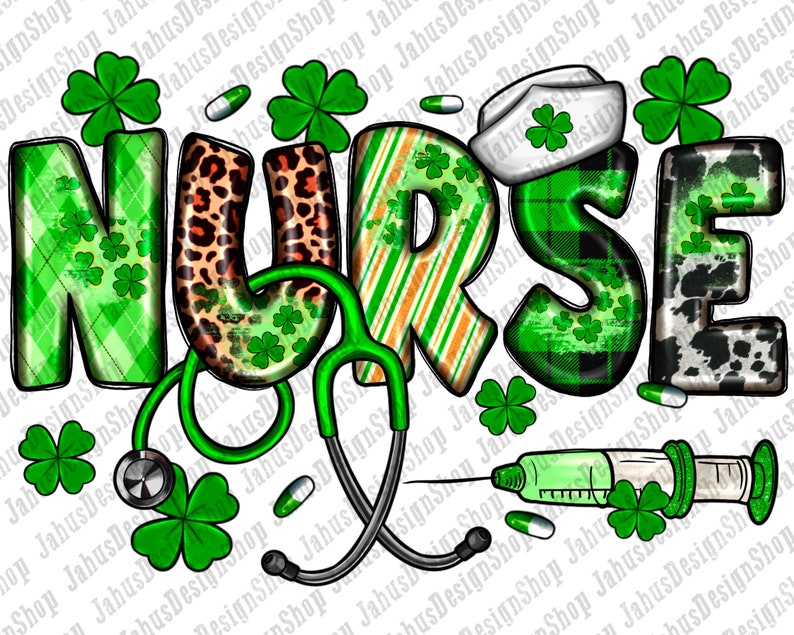 Nurse St.patrick's Day Png Sublimation Design Download - Etsy