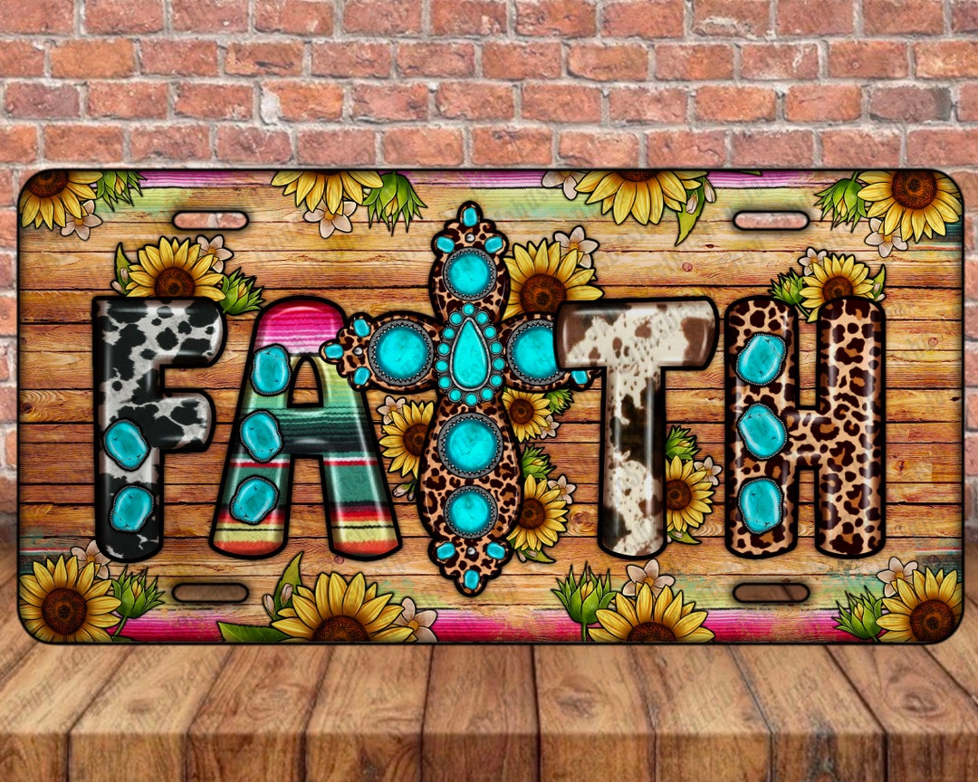 Western Faith License Plate Png Sublimation Design, Faith Png, Jesus ...