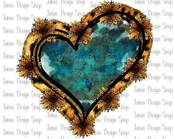 Western Heart Png Sublimation Designturquoise Heart - Etsy