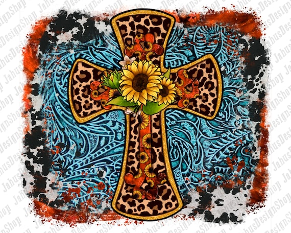 Western Cross Distressed Background Png Design Western Cross - Etsy