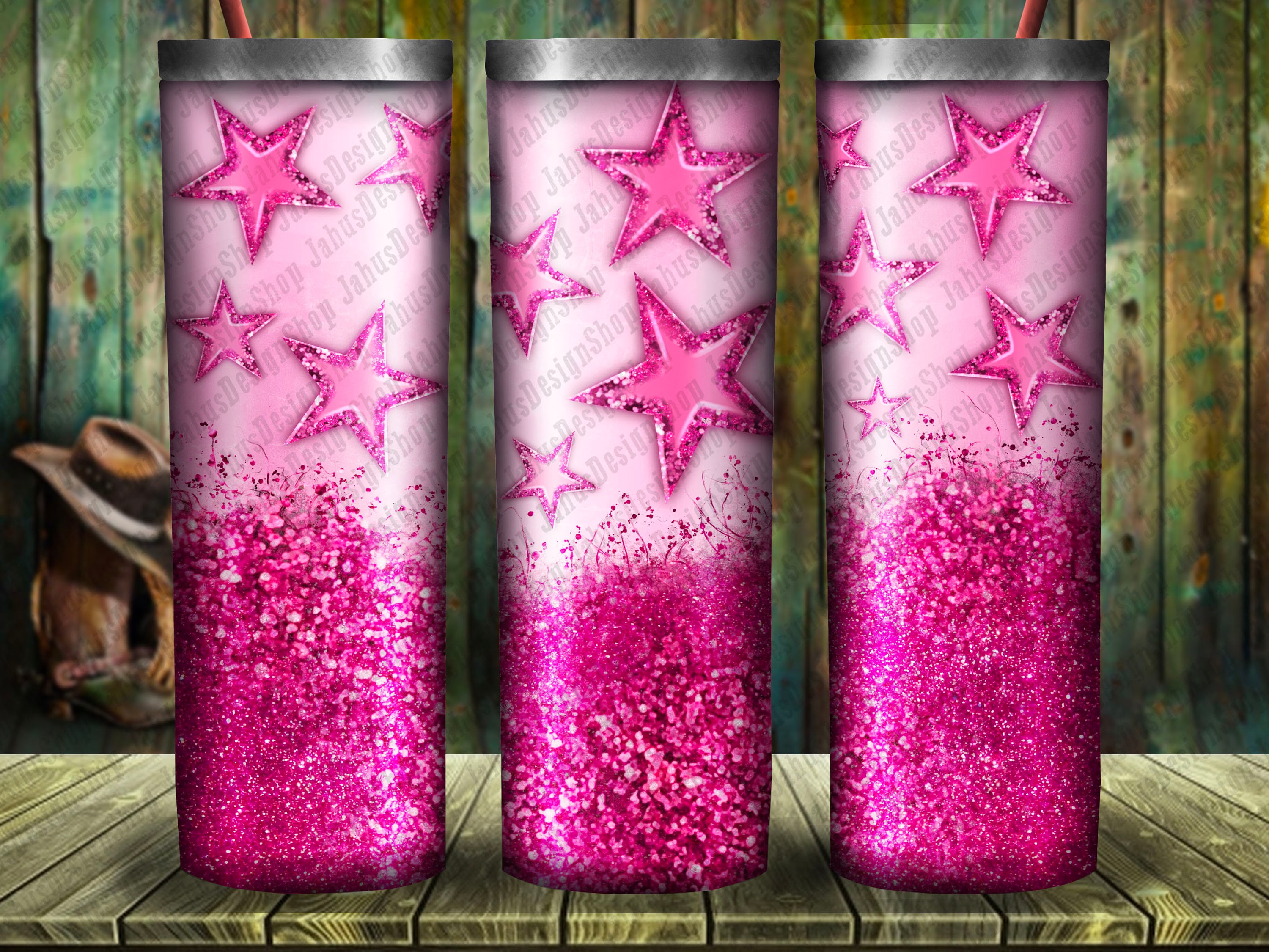 Pink Glitter Star Clip Art
