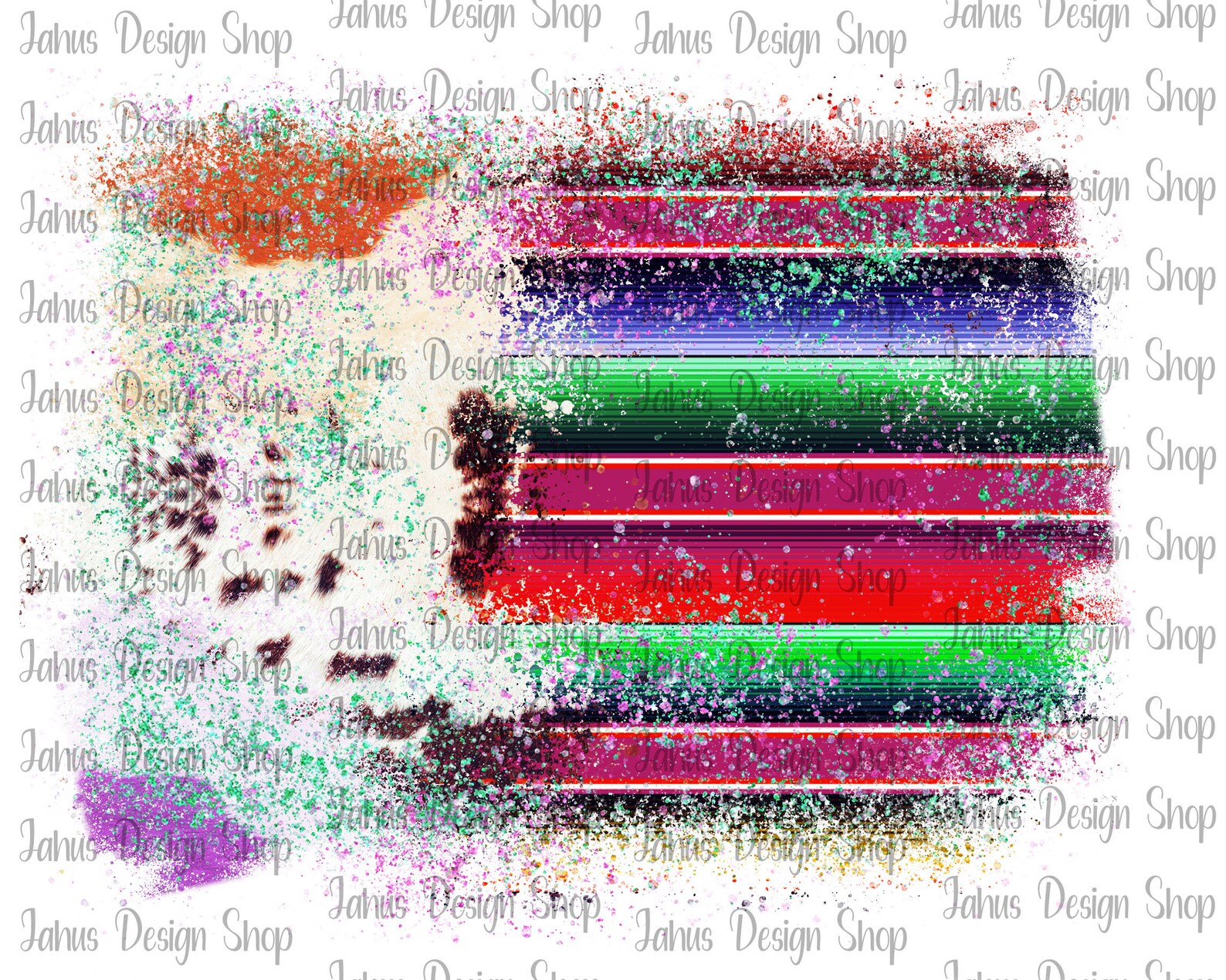 Leopard Serape Background PNG Western Serape PNG Leopard - Etsy