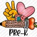 Peace Love Pre-k Pngpre-kschool Pngback to School Pnghello - Etsy