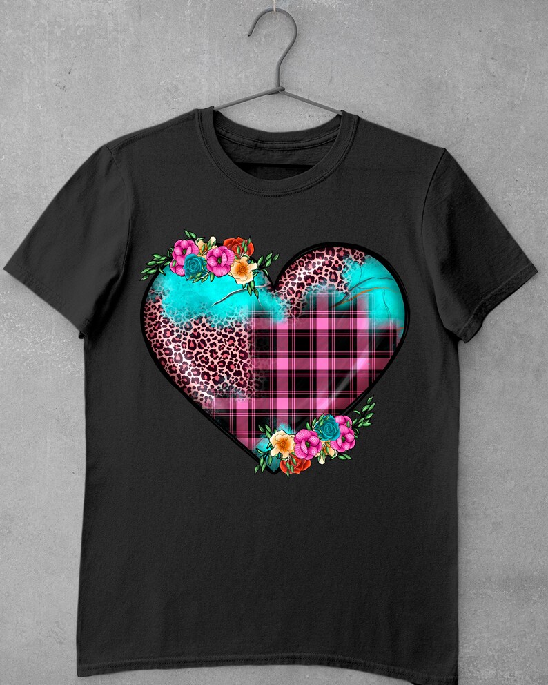 Leopard Turquoise Heart Png Sublimation Design Download, Western Heart ...