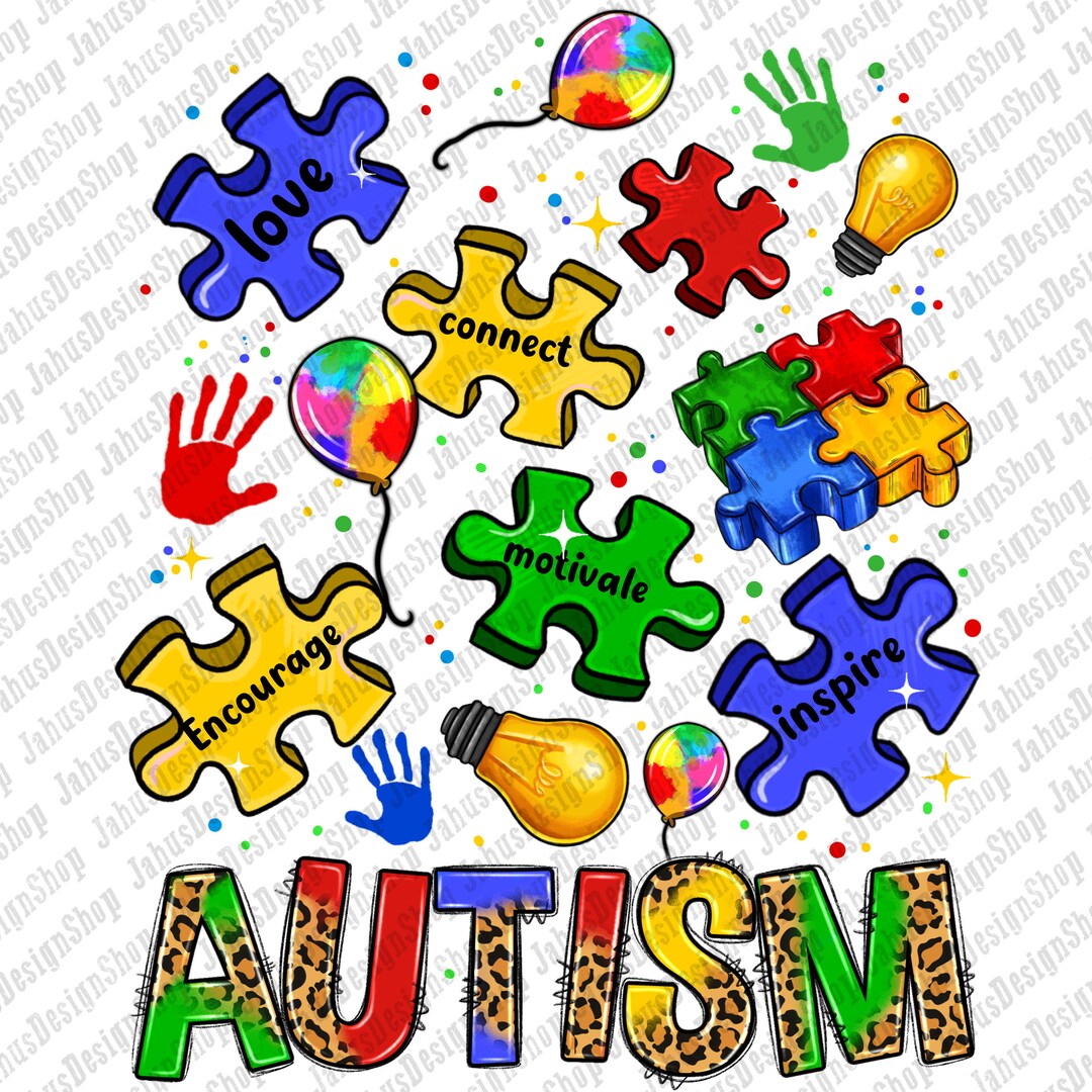 Autism Png Sublimation Design Download, Autism Awareness Png, Autism ...