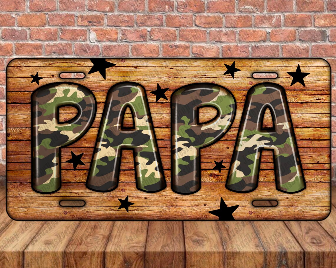 Western Papa License Plate Png Father's Day Png - Etsy