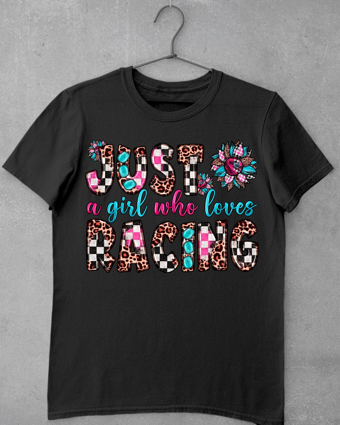 Just A Girl Who Loves Racing Png Sublimation Design, Checkered Race Png ...