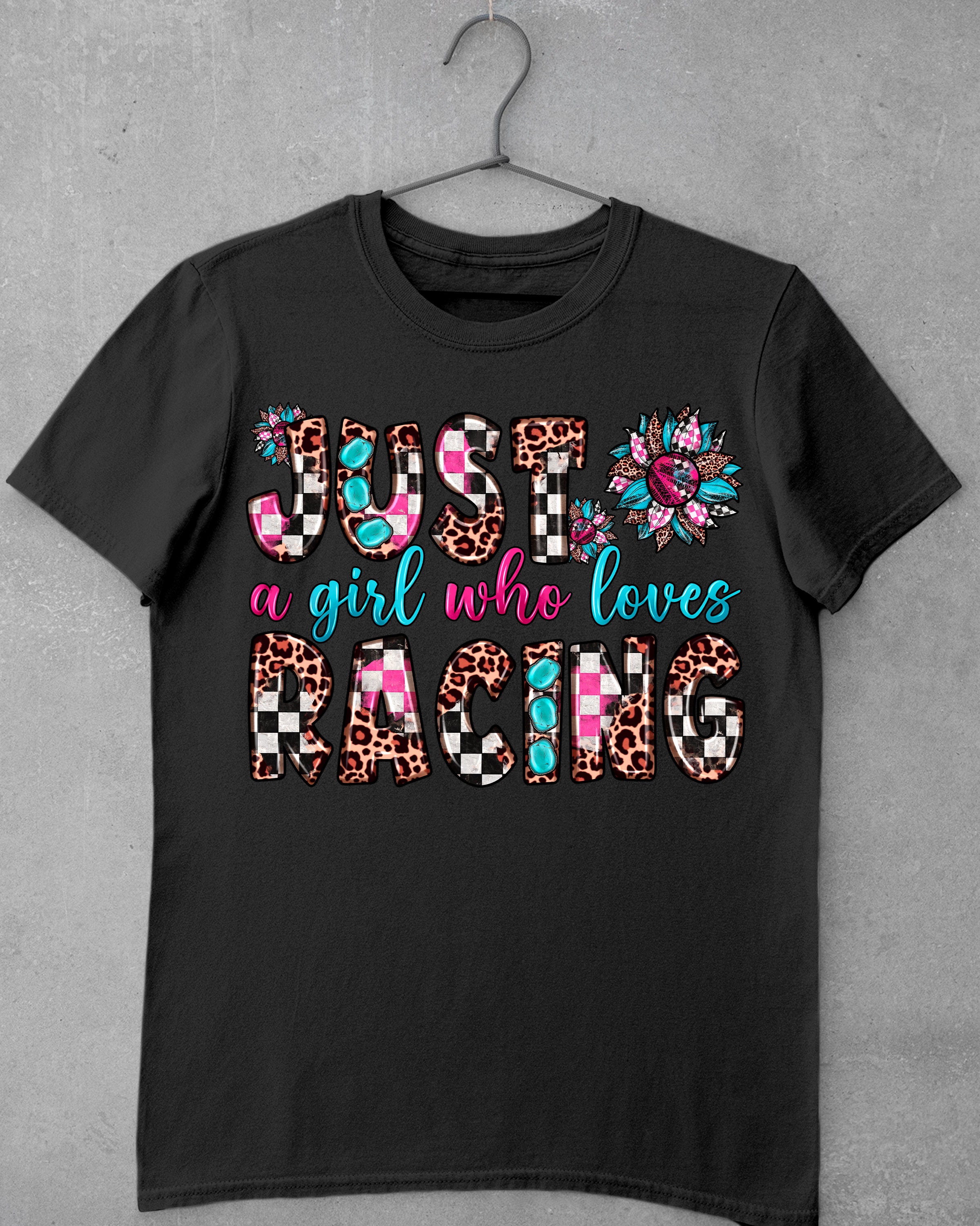 Just A Girl Who Loves Racing Png Sublimation Design, Checkered Race Png ...
