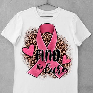 Find the Cure Cancer Ribbon With Leopard Background Design, Find the ...