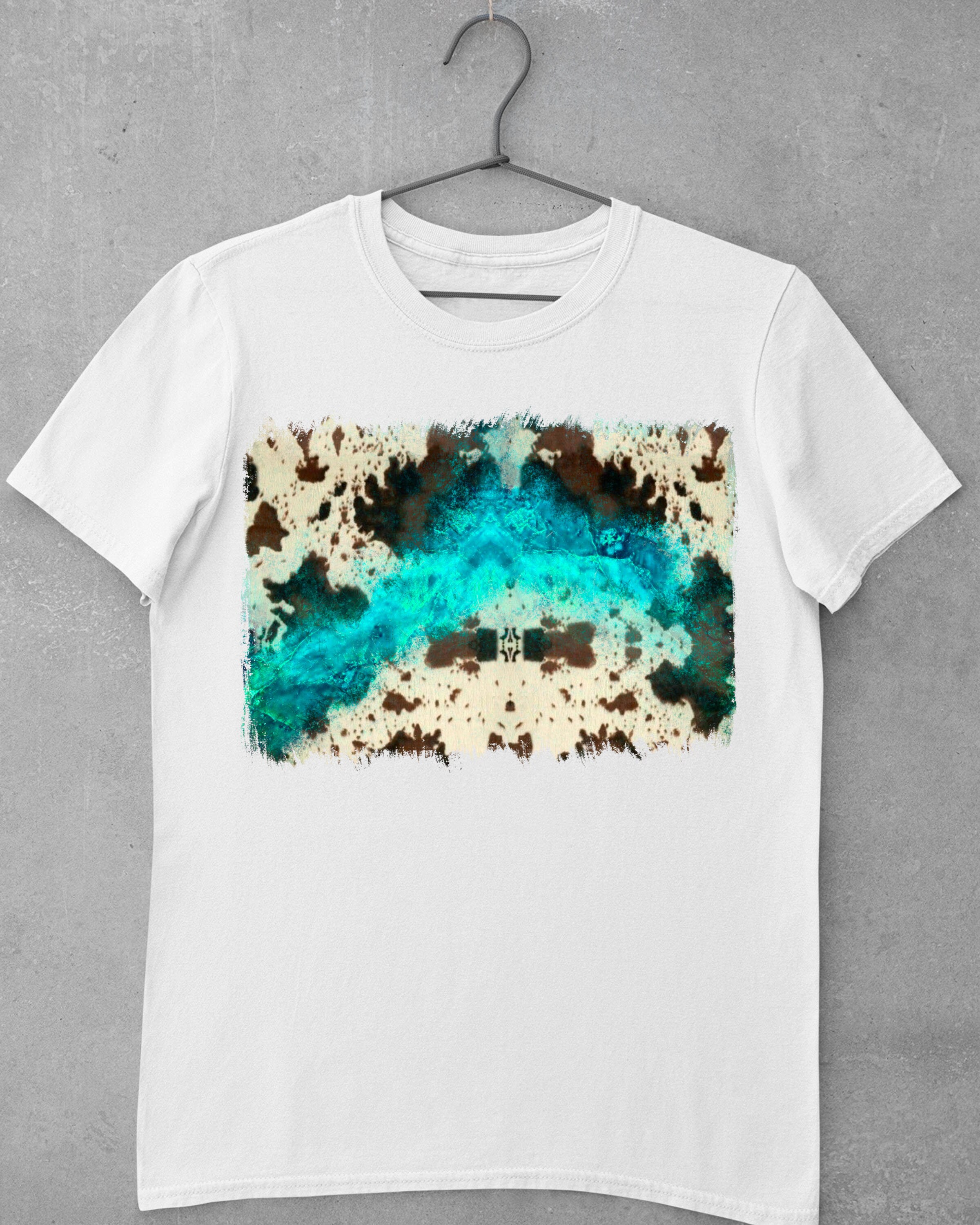 Turquoise Cowhide Background Pngturquoise Backgroundwestern - Etsy