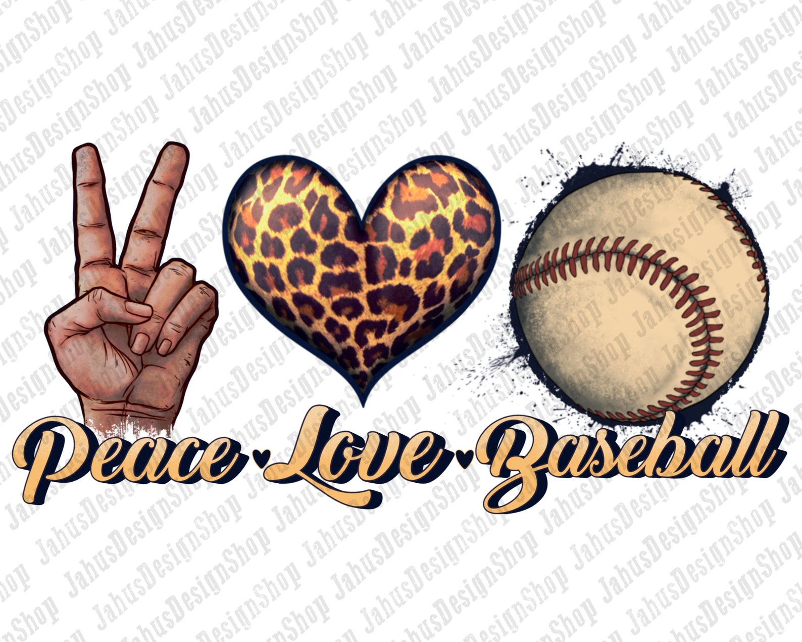 Peace Love Baseball PNG Peace Love PNG Leopard Heart Png - Etsy