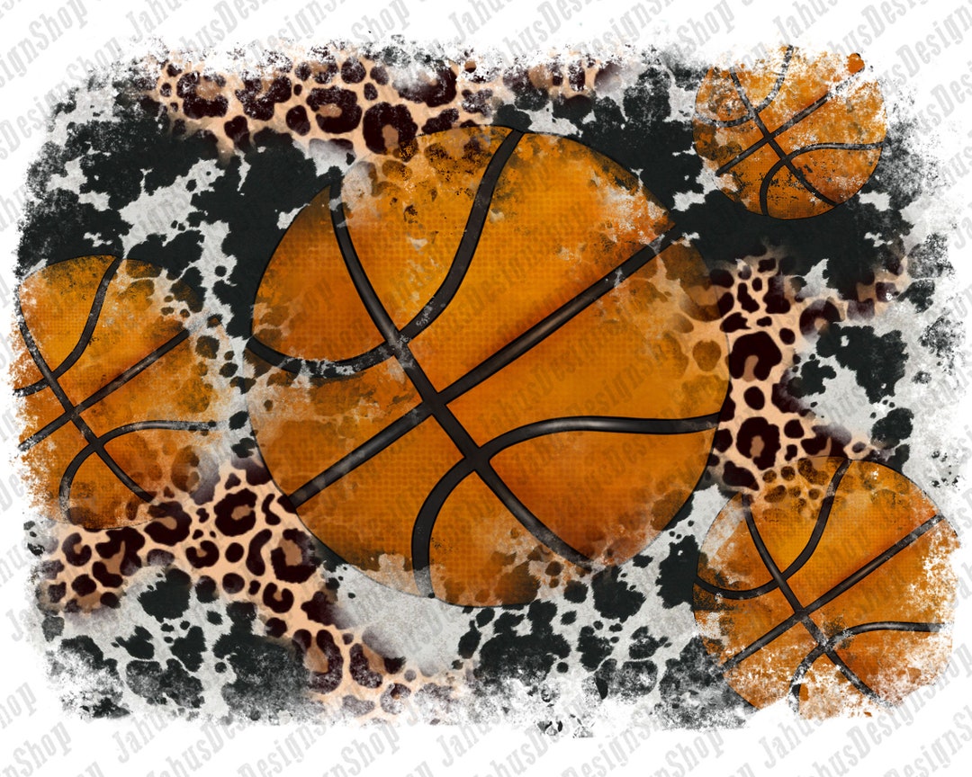 Basketball Leopard Distressed Background Png Design, Basketball ...
