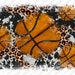 Basketball Leopard Distressed Background Png Design | Etsy